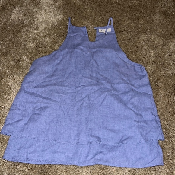 Monteau | Tops | Flowy Blue Blousetank | Poshmark